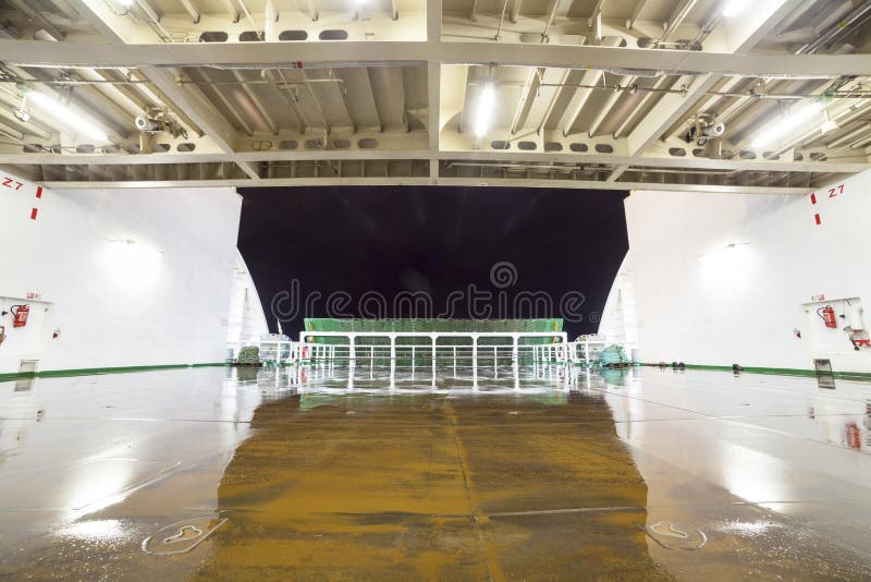 Empty car deck on a ferry stock photo. Image of transport - 35894478