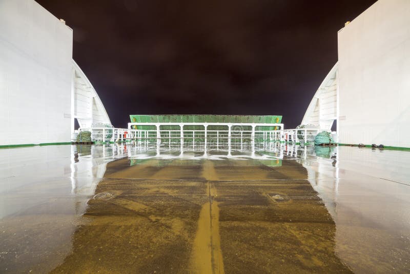 Empty car deck on a ferry stock photo. Image of ship - 35894506