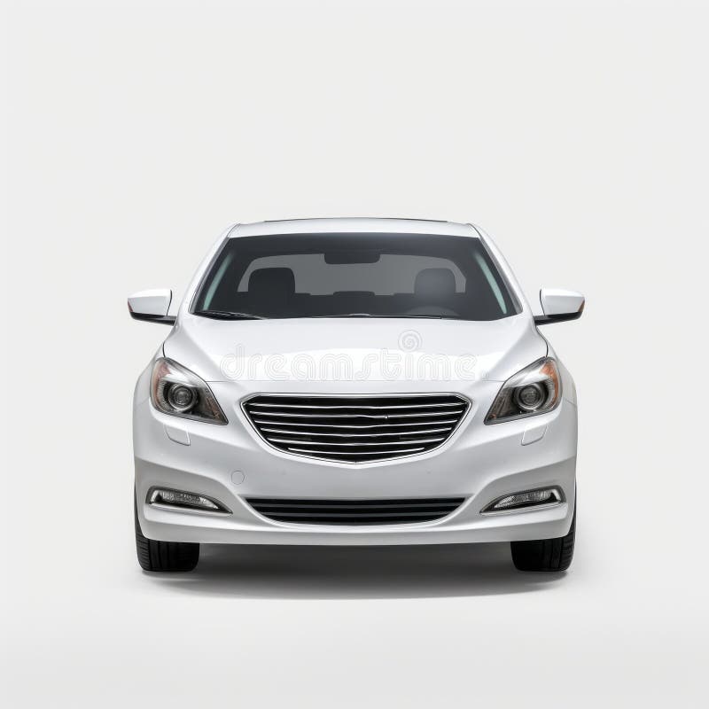 Empty Car Mockup: Front & Back Parts, Uhd Image, White Background Stock ...