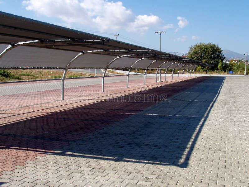 Empty bus parking place stock image. Image of petersburg - 21482799