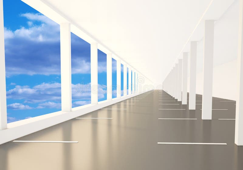 Empty car parking garage stock illustration. Illustration of heaven ...