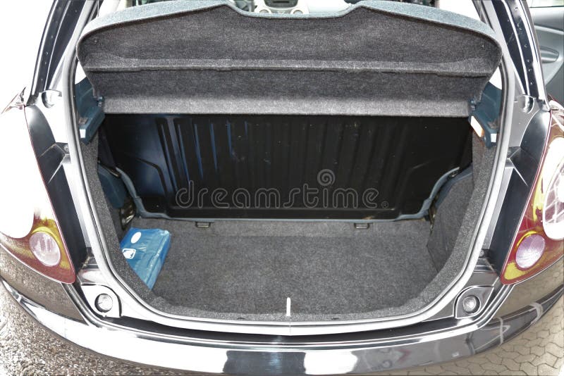 Empty Car Trunk. Luggage Space. Stock Image - Image of driving, trunk ...