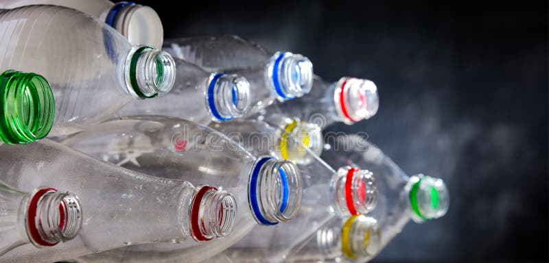 Empty Carbonated Drink Bottles. Plastic Waste Stock Image - Image of ...