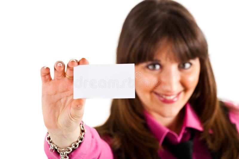 Empty card stock photo. Image of greeting, businesswoman - 20104492