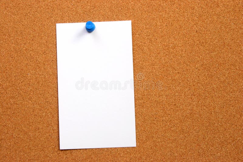 Empty Card on a Board Vertical with Space Stock Image - Image of ...