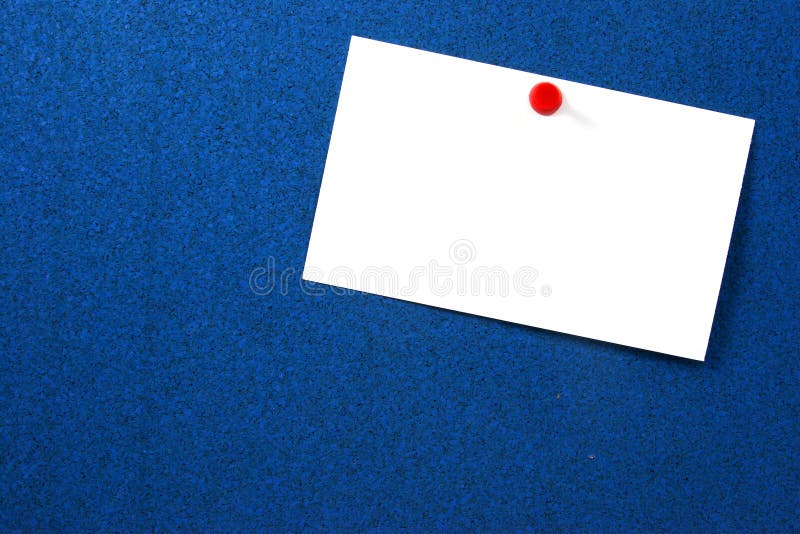 Empty Card Cornered on Blue Stock Photo - Image of tablet, sheet: 898148