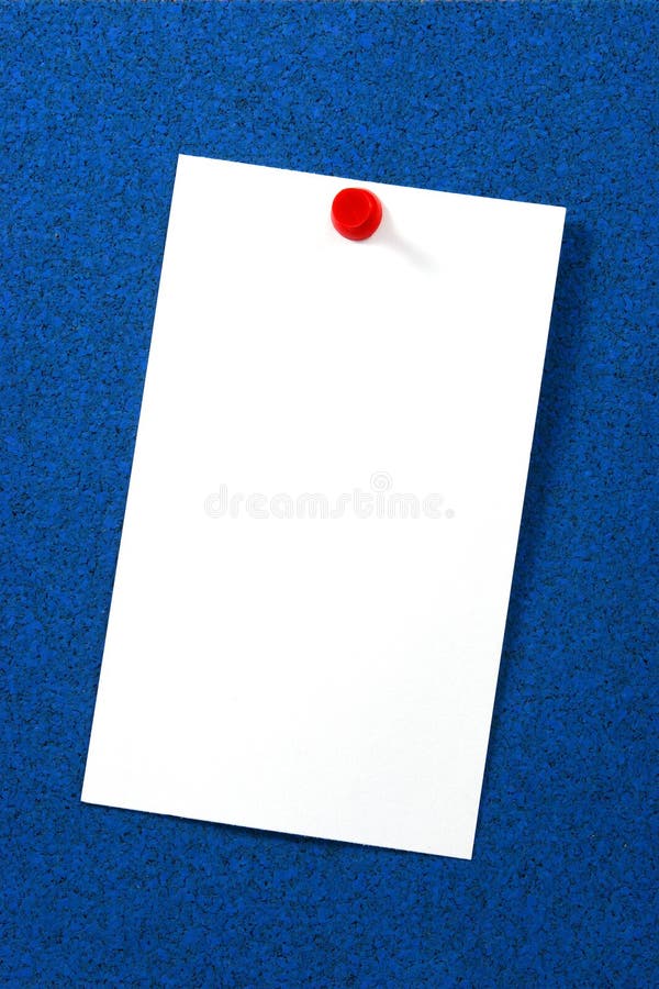 Empty card over blue cork stock photo. Image of vertical - 898158