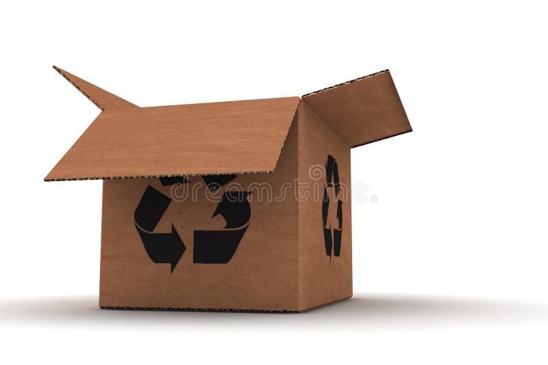Empty cardboard stock illustration. Illustration of open - 6430529