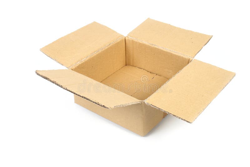 Empty cardboard box stock photo. Image of single, merchandise - 14272930