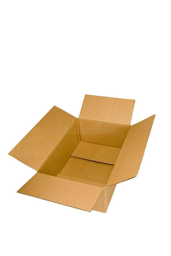 Empty Cardboard Box stock photo. Image of corrugated - 18957200