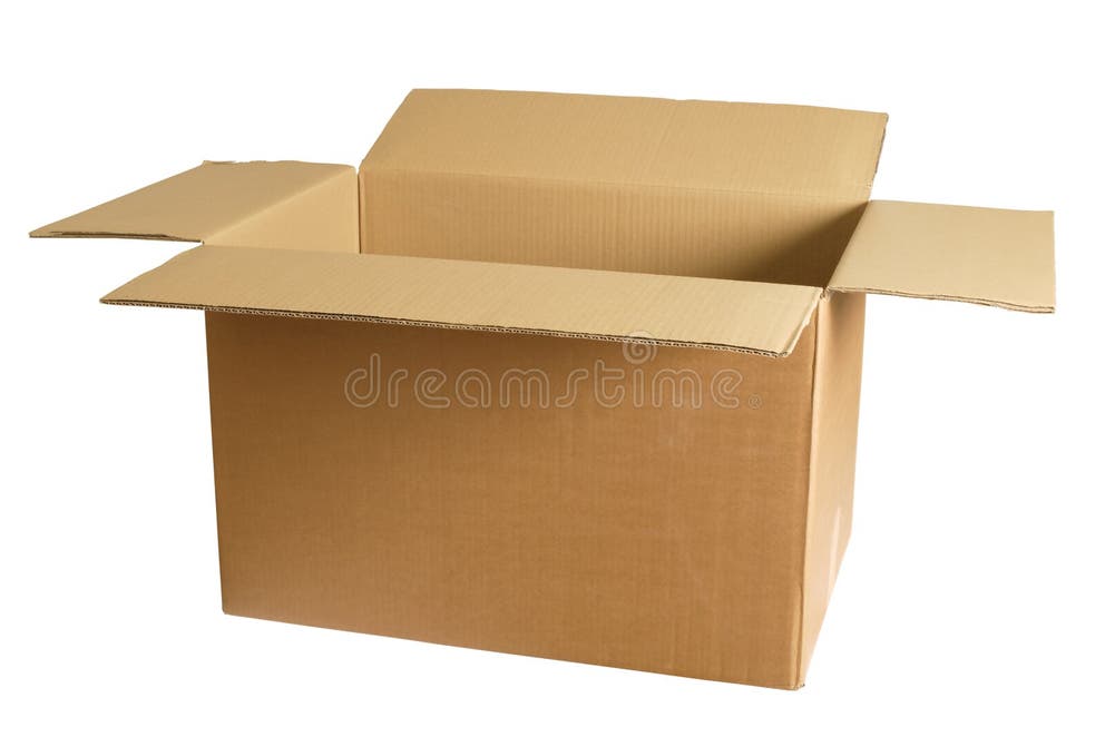 Empty cardboard box stock image. Image of storage, white - 20432265