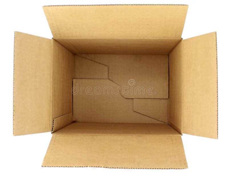 Empty cardboard box stock image. Image of storage, white - 20432265