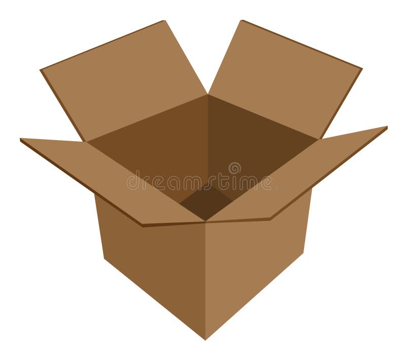 Empty Cardboard Box. Vector File Available Stock Vector - Illustration ...