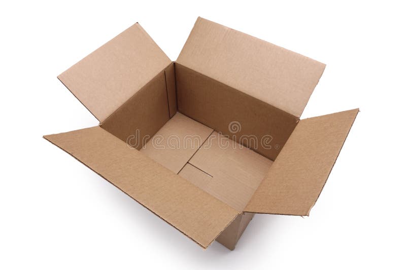 Empty cardboard box stock image. Image of storage, white - 20432265