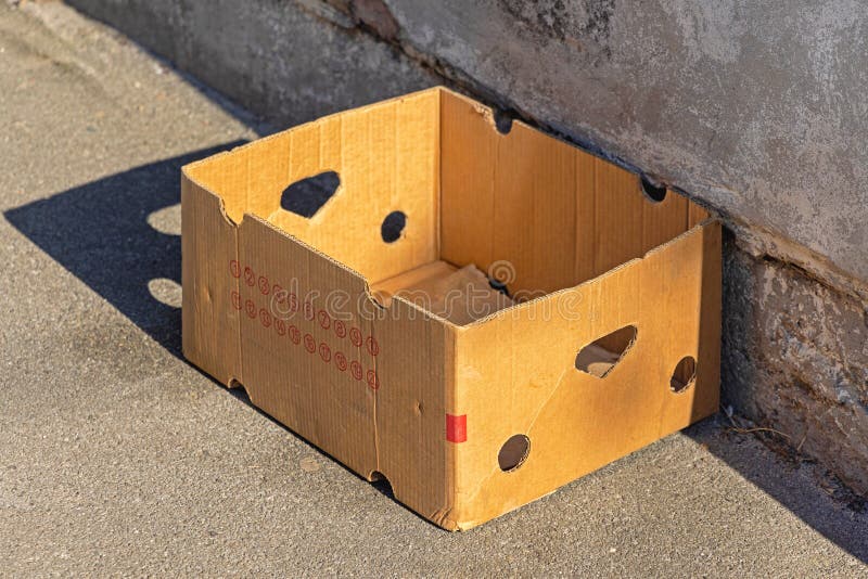 Empty Cardboard Box stock image. Image of recycled, sunny - 370822523