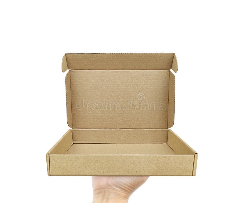 Open Empty Cardboard Box Isolated on White Background Editorial Photo ...