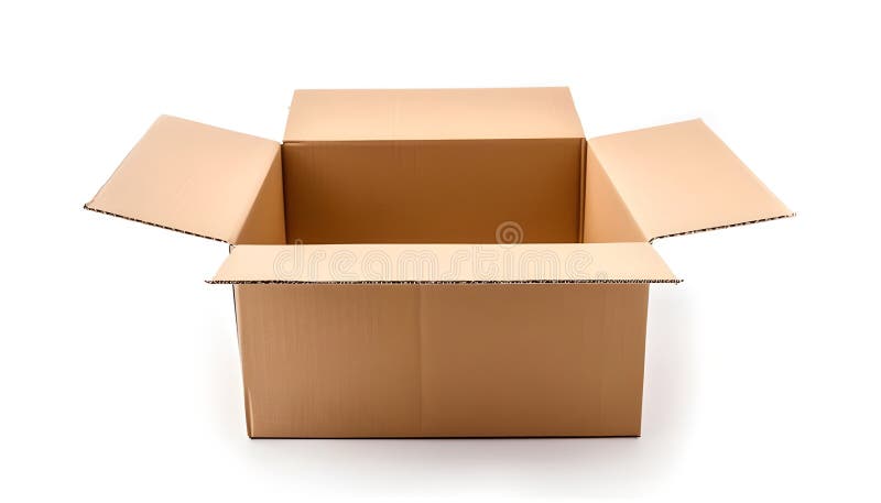 Empty cardboard box stock illustration. Illustration of package - 303562514