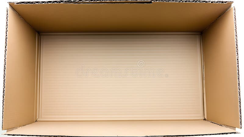 Empty Cardboard Box Inside View Packaging Mockup Good Resolution Stock ...