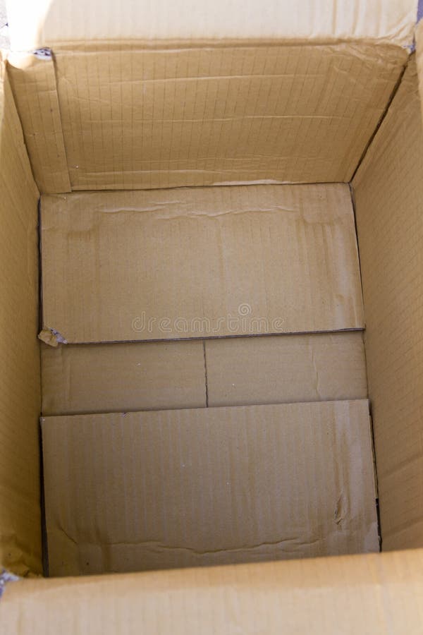 Empty cardboard box stock photo. Image of office, case - 125731226