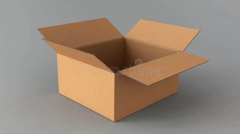 An Empty Cardboard Box with Open Flaps, Perfect for Storage, Packaging ...