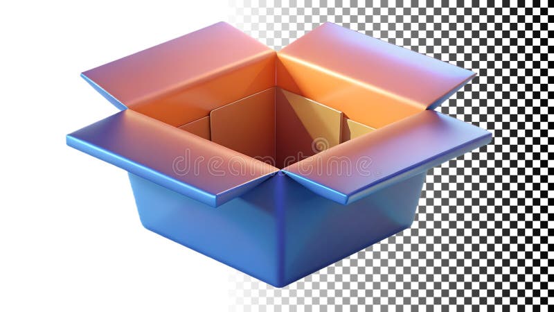 Empty Cardboard Box Open, Package Delivery Concept Storage Graphic Png ...