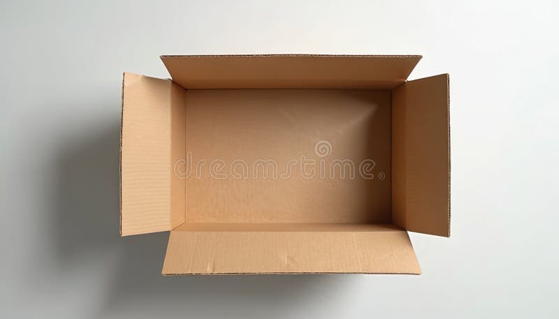 531 Minimalist Cardboard Box White Isolated Background Design Stock ...