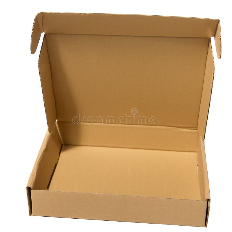 Empty cardboard box stock image. Image of brown, storage - 142983323