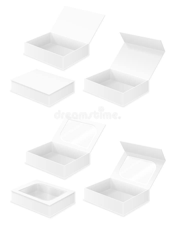 Empty Cardboard Box Packaging Blank Template for Design Stock Vector ...