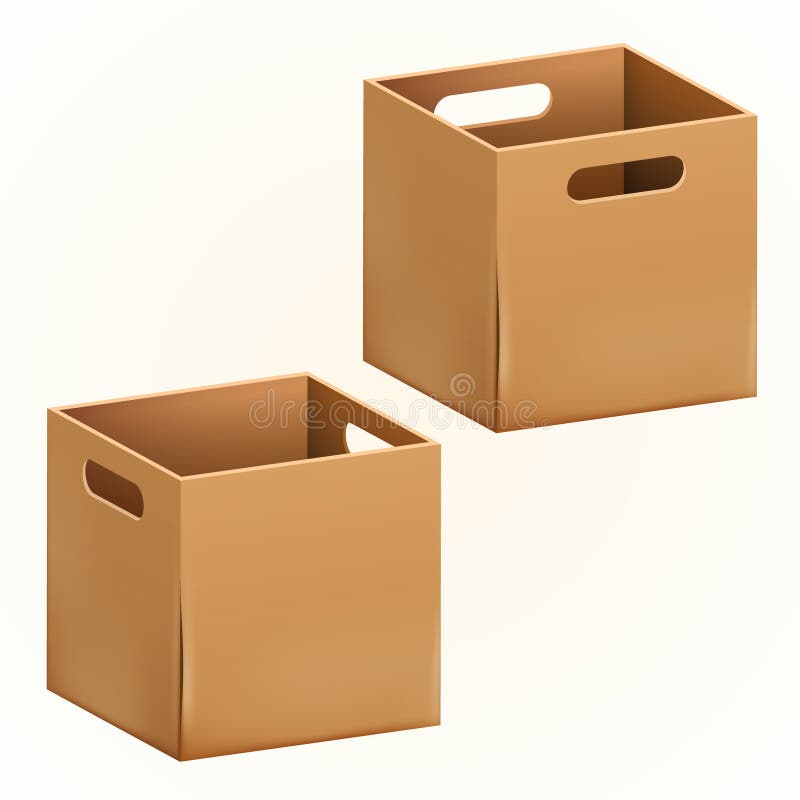 Empty Cardboard Box Packaging Container. Vector Illustration Isolated ...