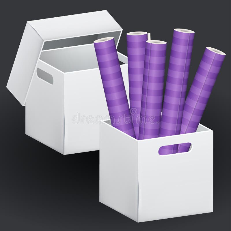 Empty Cardboard Box Packaging Container. Vector Illustration Isolated ...