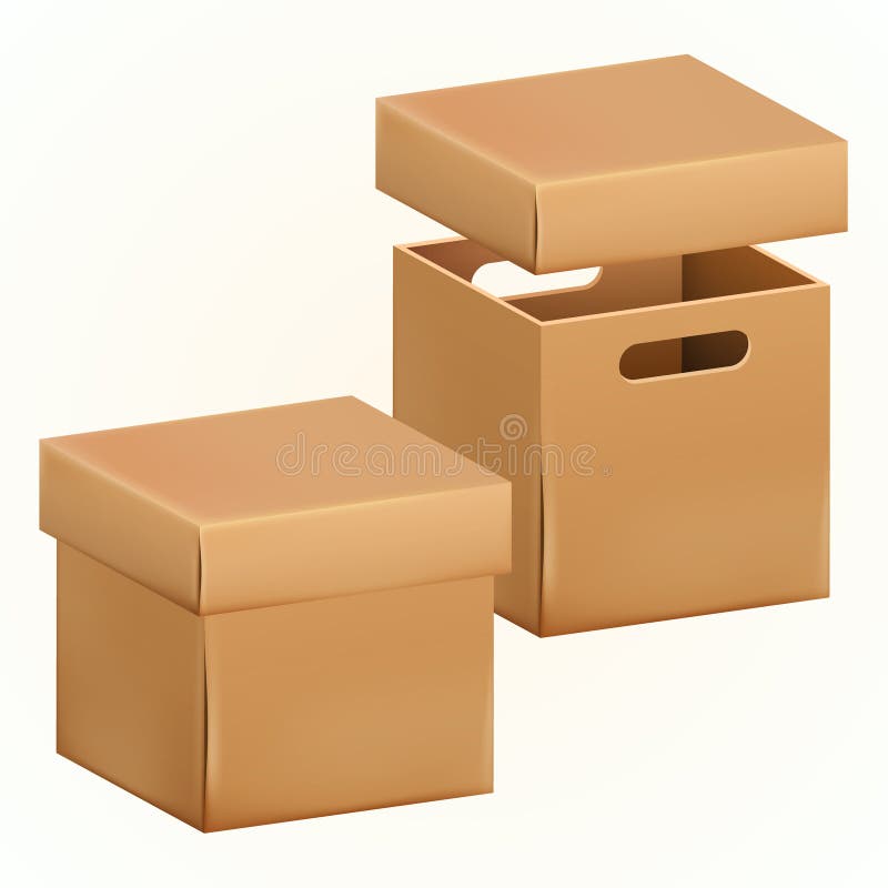 Empty Cardboard Box Packaging Container. Vector Illustration Isolated ...