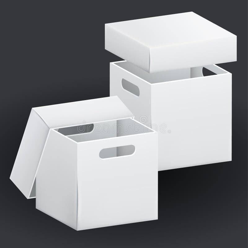 Empty Cardboard Box Packaging Container. Vector Illustration Isolated ...