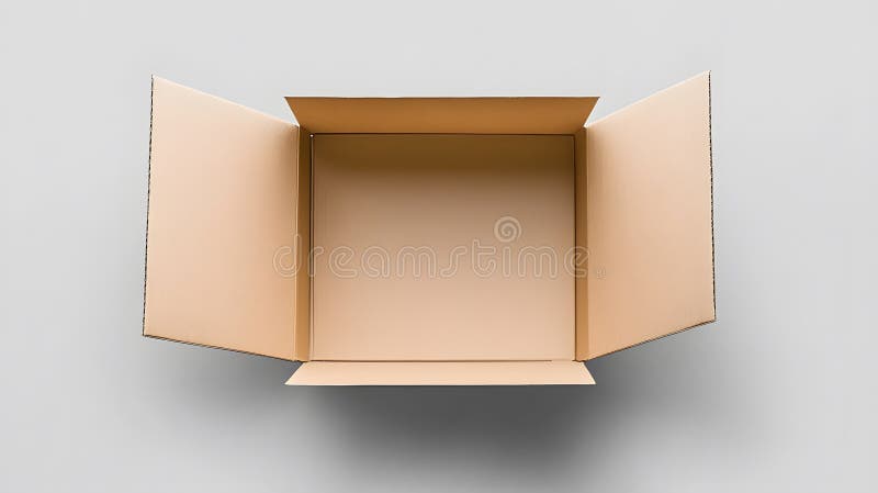 Empty Cardboard Box for Packaging Design, Ideal for Various Uses Stock ...