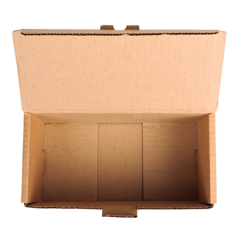 Empty cardboard box. POV stock photo. Image of carton - 84750114