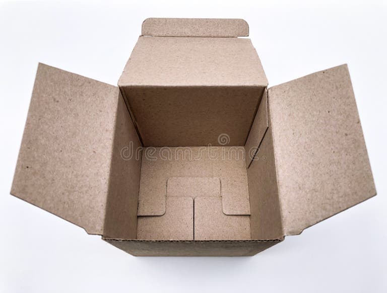 Empty cardboard box. stock photo. Image of delivery - 154076246