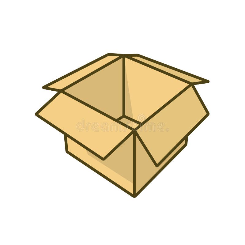 Empty Cardboard Box Vector Illustration Stock Vector - Illustration of ... Empty Cardboard Box Vector Illustration Stock Vector - Illustration of ...