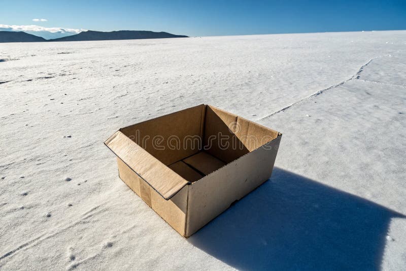 Empty Cardboard Box on a WhitetoGray Gradient Background a Versatile ...