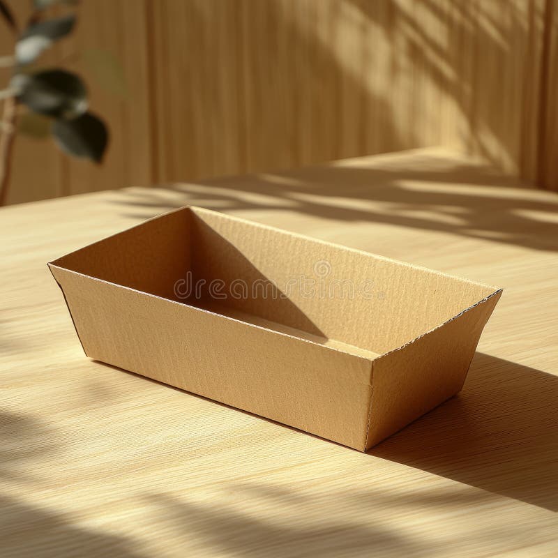 Empty Cardboard Box Wooden Surface Sunlight Stock Photos - Free ...