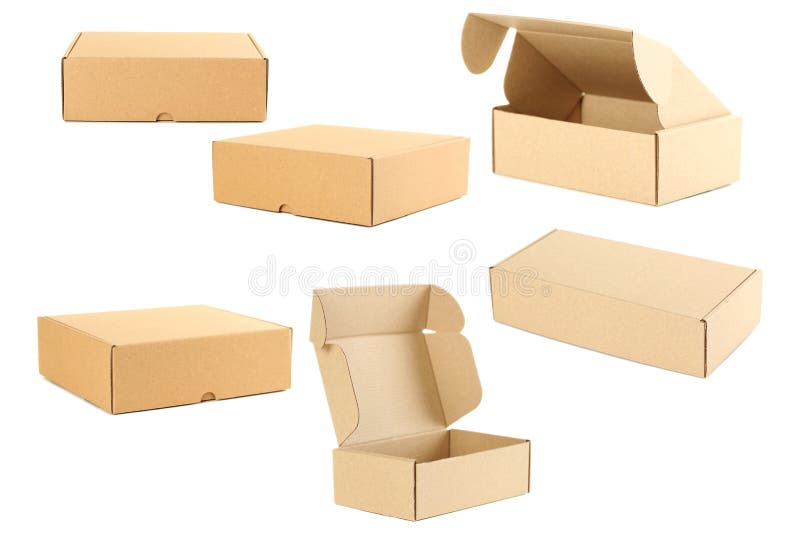 Empty cardboard boxes stock photo. Image of kitty, order - 64832636