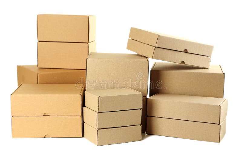Empty cardboard boxes stock image. Image of carton, gift - 64832645