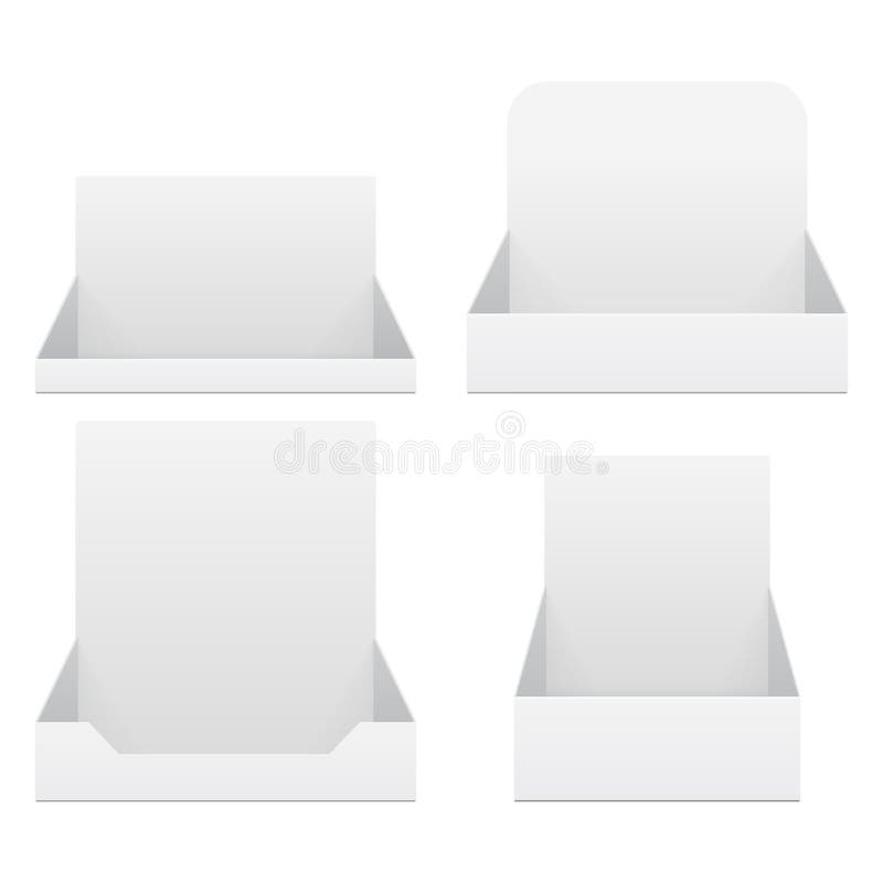 Empty Cardboard POS POI Blank Display Show Box Holder for Sale. Vector ...