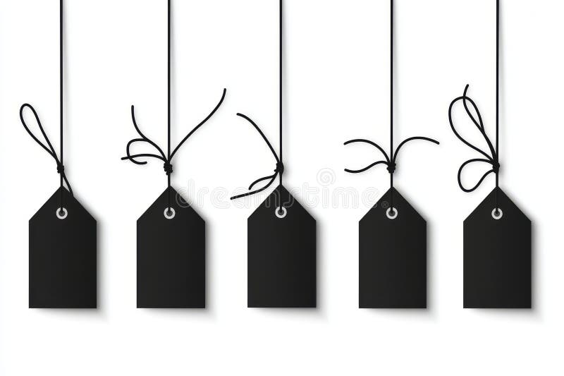 An Empty Cardboard Price Label and an Empty Price Tag in the Form of a ...