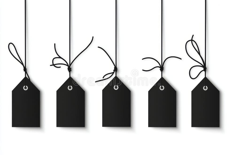 An Empty Cardboard Price Label and an Empty Price Tag in the Form of a ...