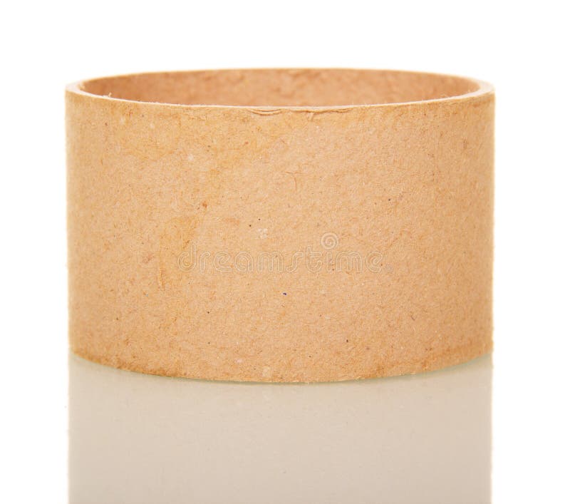 Empty Cardboard Tube Isolated on White. Stock Photo - Image of industry ...