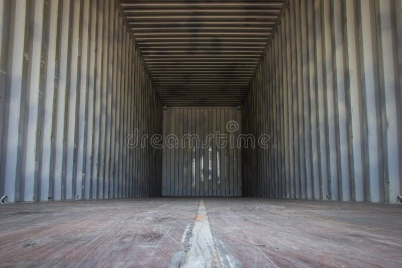 Cargo Container Interior Old Obsolete Cargo Container Rusty Stock ...