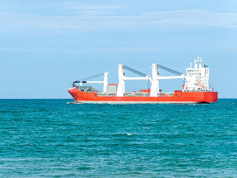 Bow Of An Empty Container-ship Stock Image - Image of thruster, loading ...