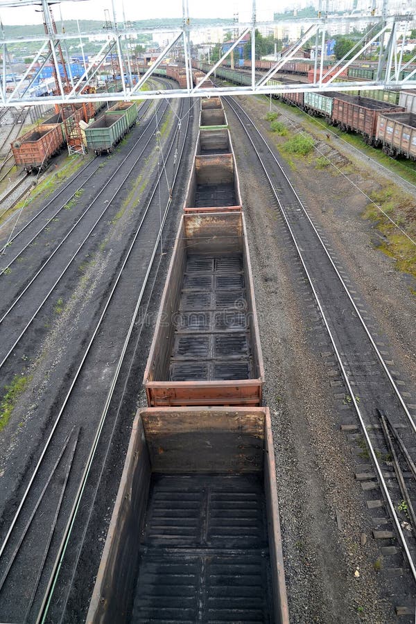 The Empty Cargo Structure Costs at Railway Station Murmansk Stock Photo ...
