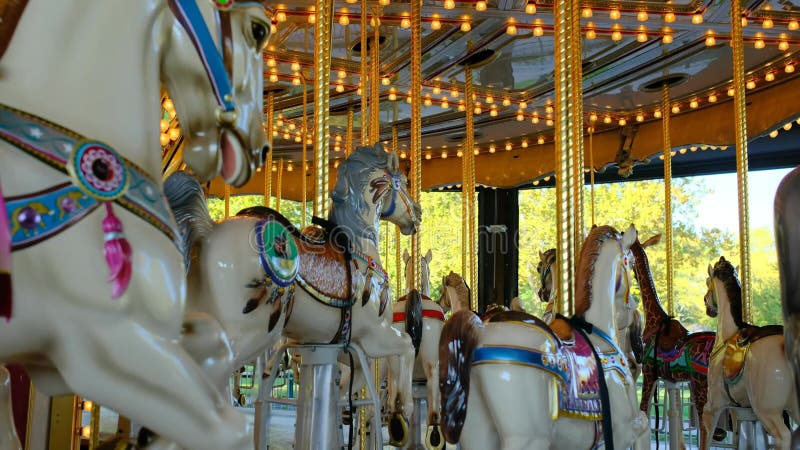 Carousel Turning Round and Round Stock Video - Video of empty, holidays ...
