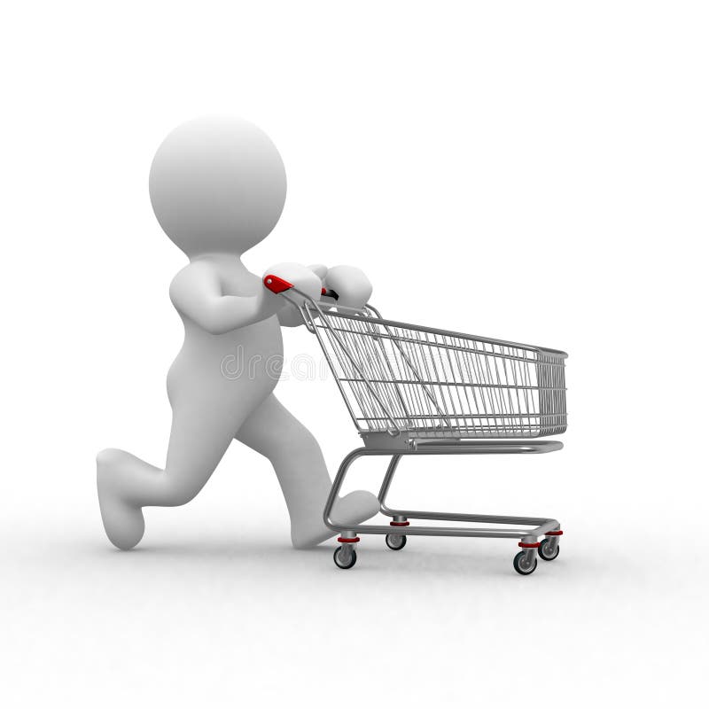 Empty cart stock illustration. Illustration of white, cartoon - 4253930
