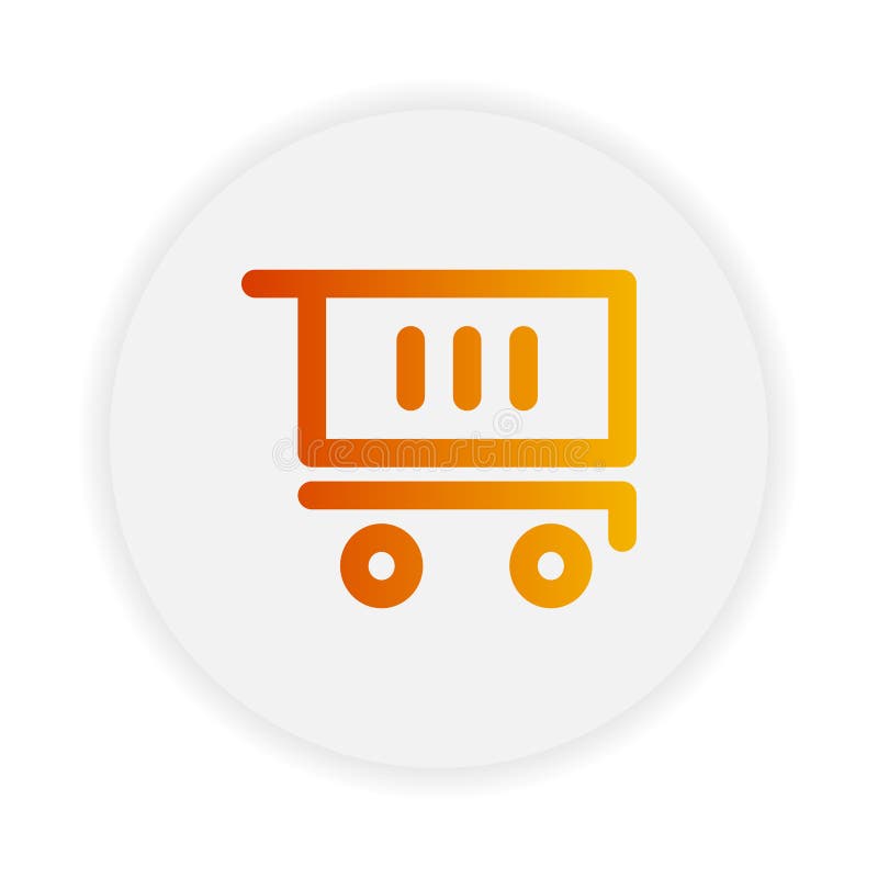 Empty Cart Outline Icon. with Gradient Color Suitable for Ecommerce ...